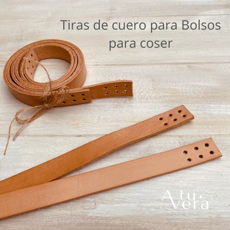 Tiras de Cuero para Bolsos - 65x2 para coser